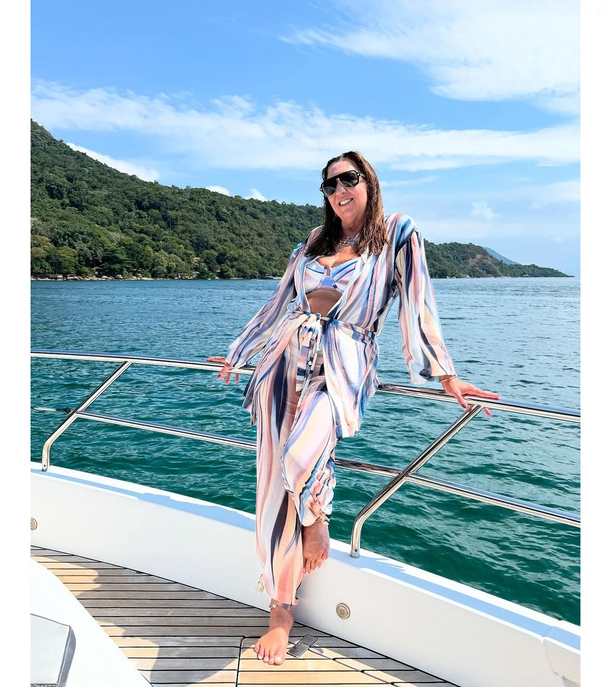 Foto: Margareth Serrão está junto da família no litoral sul do Rio de ...
