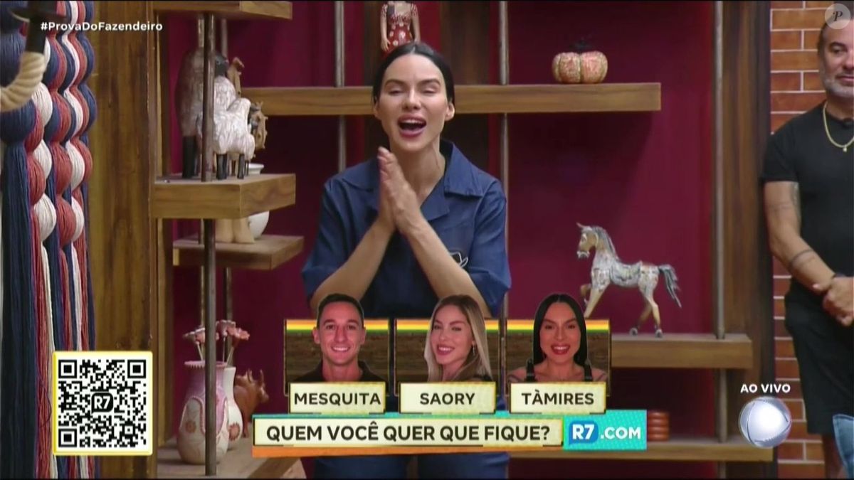Foto: Tamires Assis está no 'pau a pau' contra Saory na Roça da enquete ...
