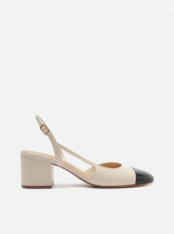 Foto: Com estética retrô e acabamento sofisticado, o slingback bicolor ...
