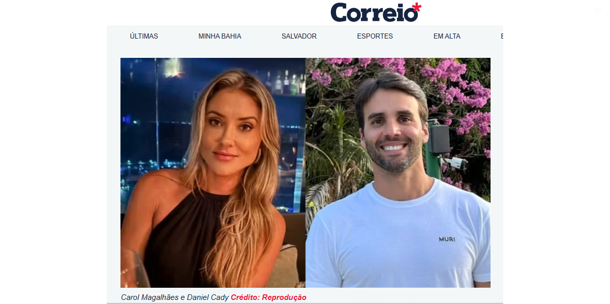 Foto: Daniel Cady estaria em viagem pela Europa com Carol Magalhães ...